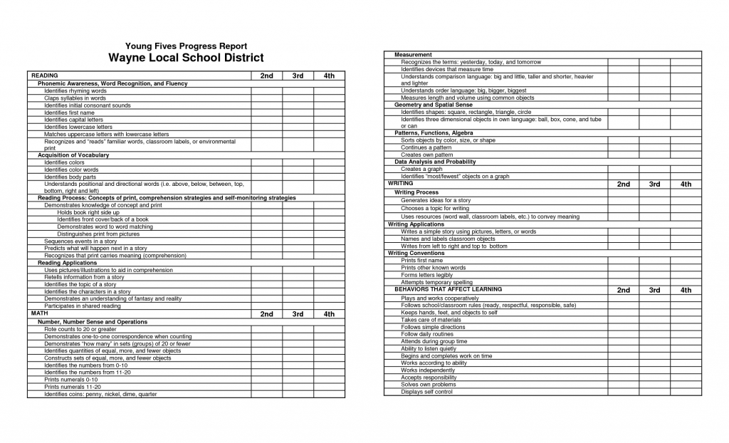 Preschool Report Card Template In Microsoft Word Pdf Template Net Vrogue