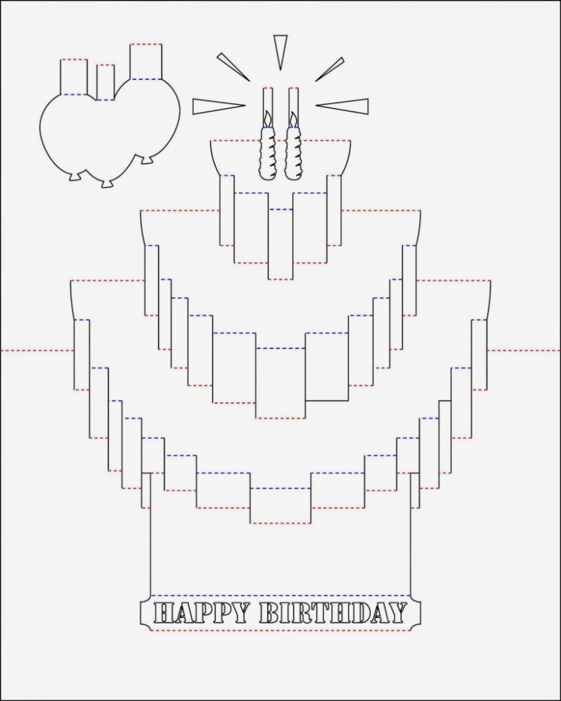 Free Printable Birthday Pop Up Card Templates Printable Cards
